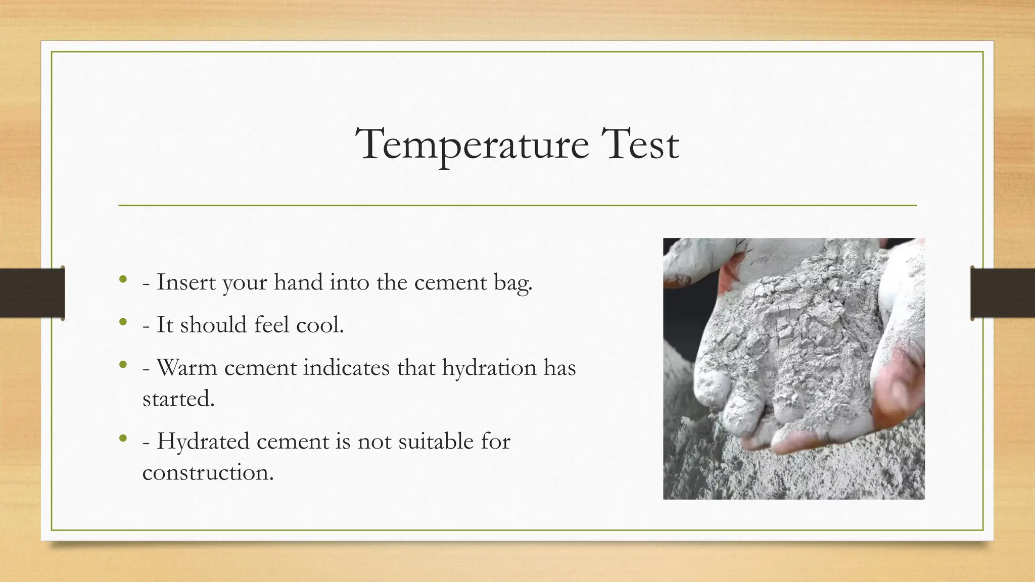 Field tests for cement civil engineering material.pptx