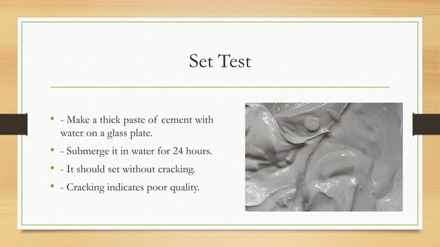 Field tests for cement civil engineering material.pptx