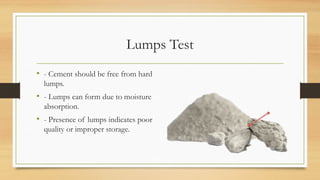 Field tests for cement civil engineering material.pptx