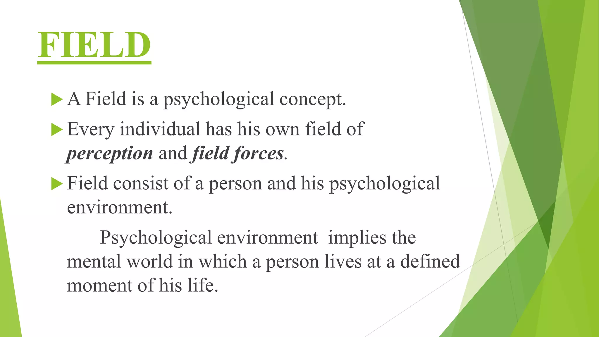 Kurt Lewin's Field theory of learning | PPTX