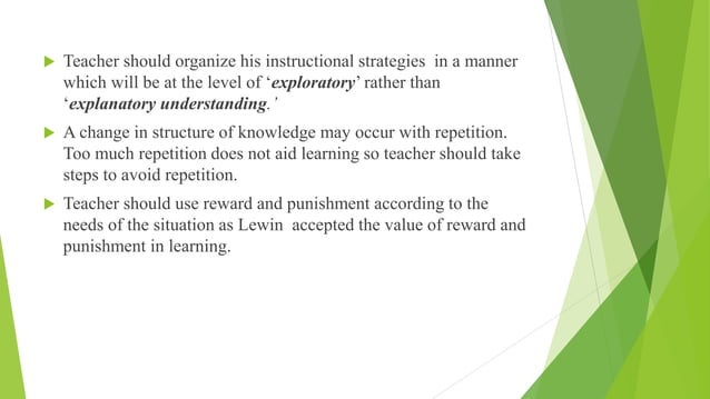 Kurt Lewin's Field theory of learning | PPTX