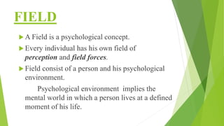 Kurt Lewin's Field theory of learning | PPTX