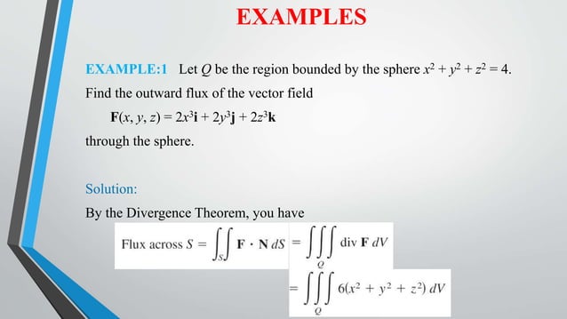 divergence of vector and divergence theorem | PPTX