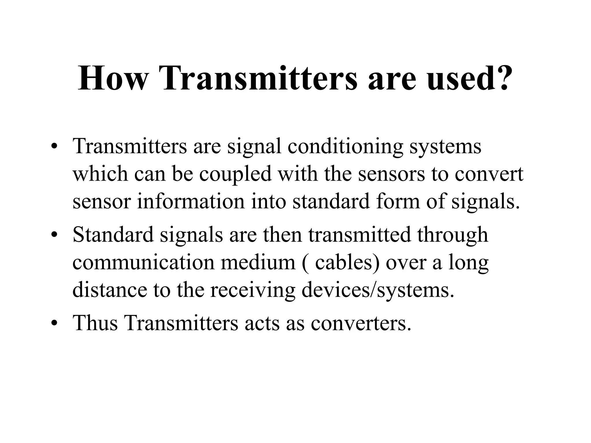 Field transmitters | PPT
