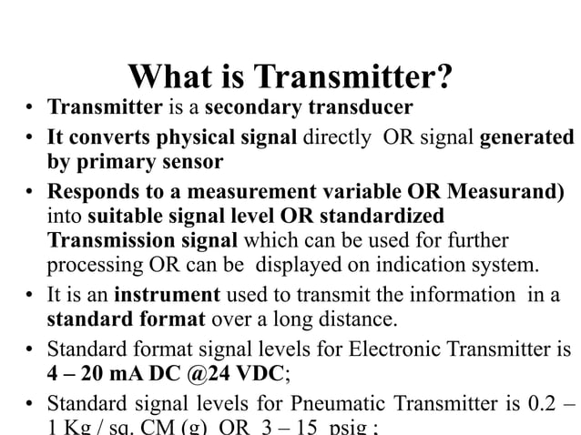 Field transmitters | PPT | Computer Peripherals | Computing
