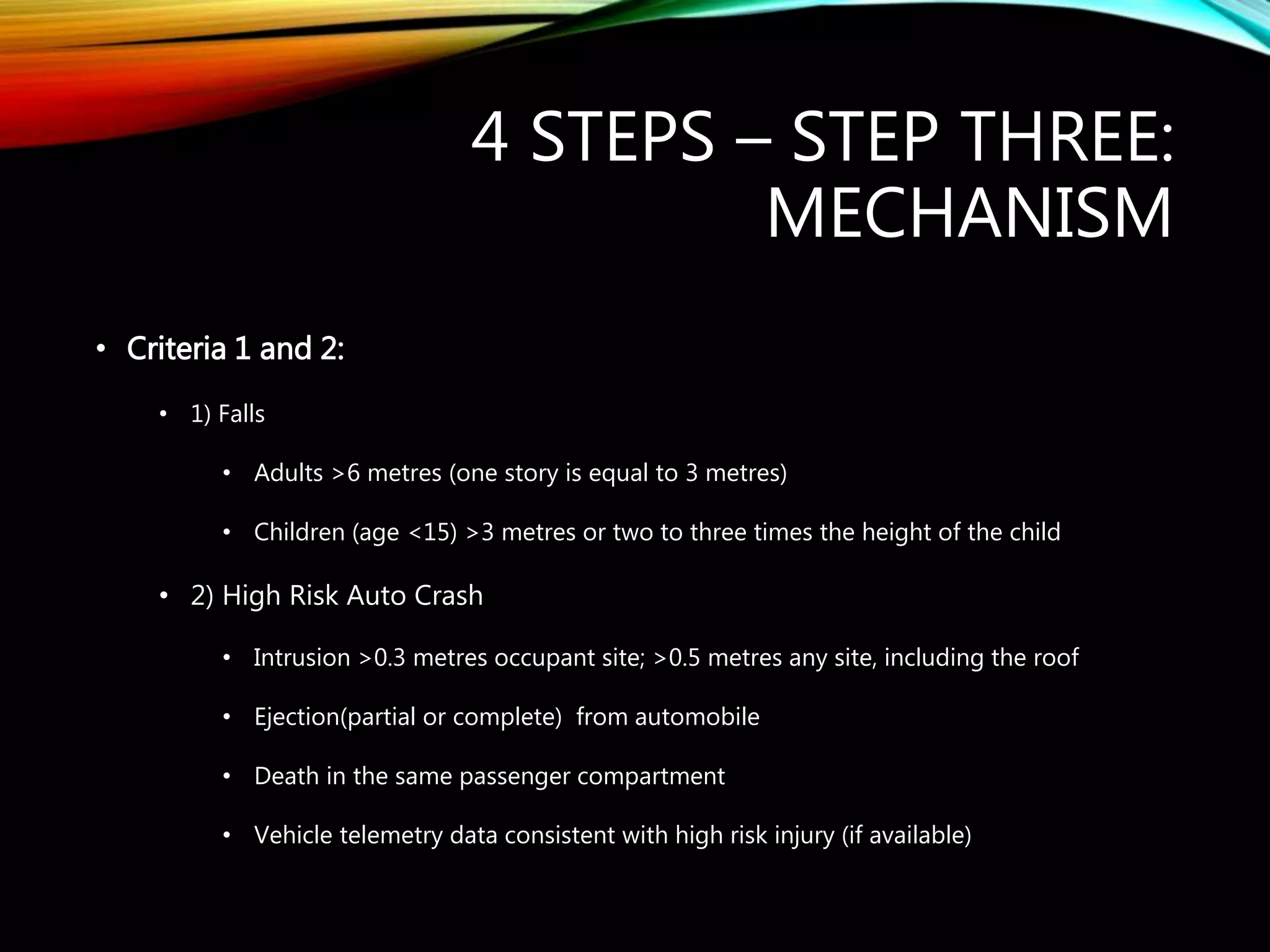Field trauma Triage in Ontario | PPTX
