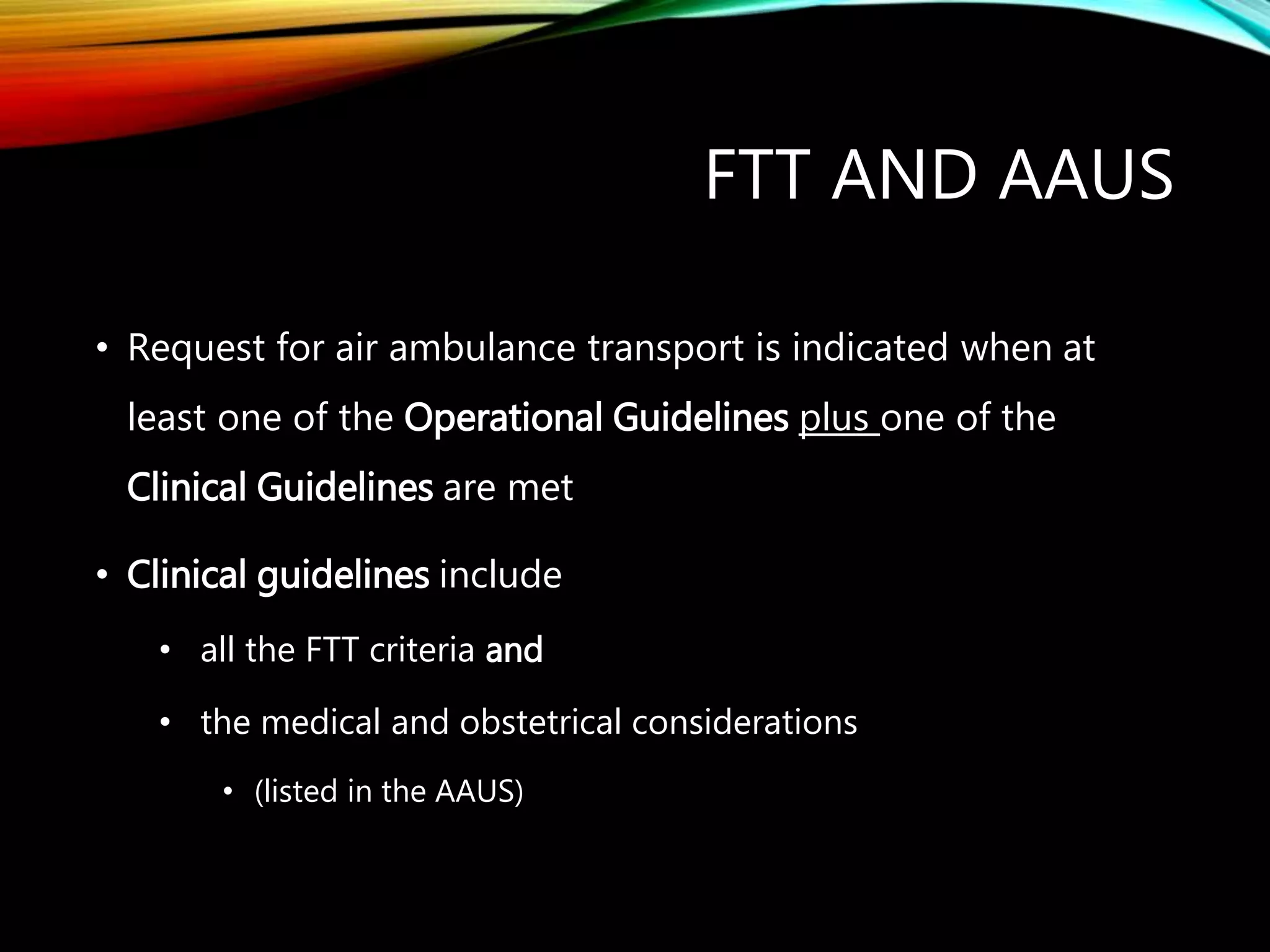Field trauma Triage in Ontario | PPTX