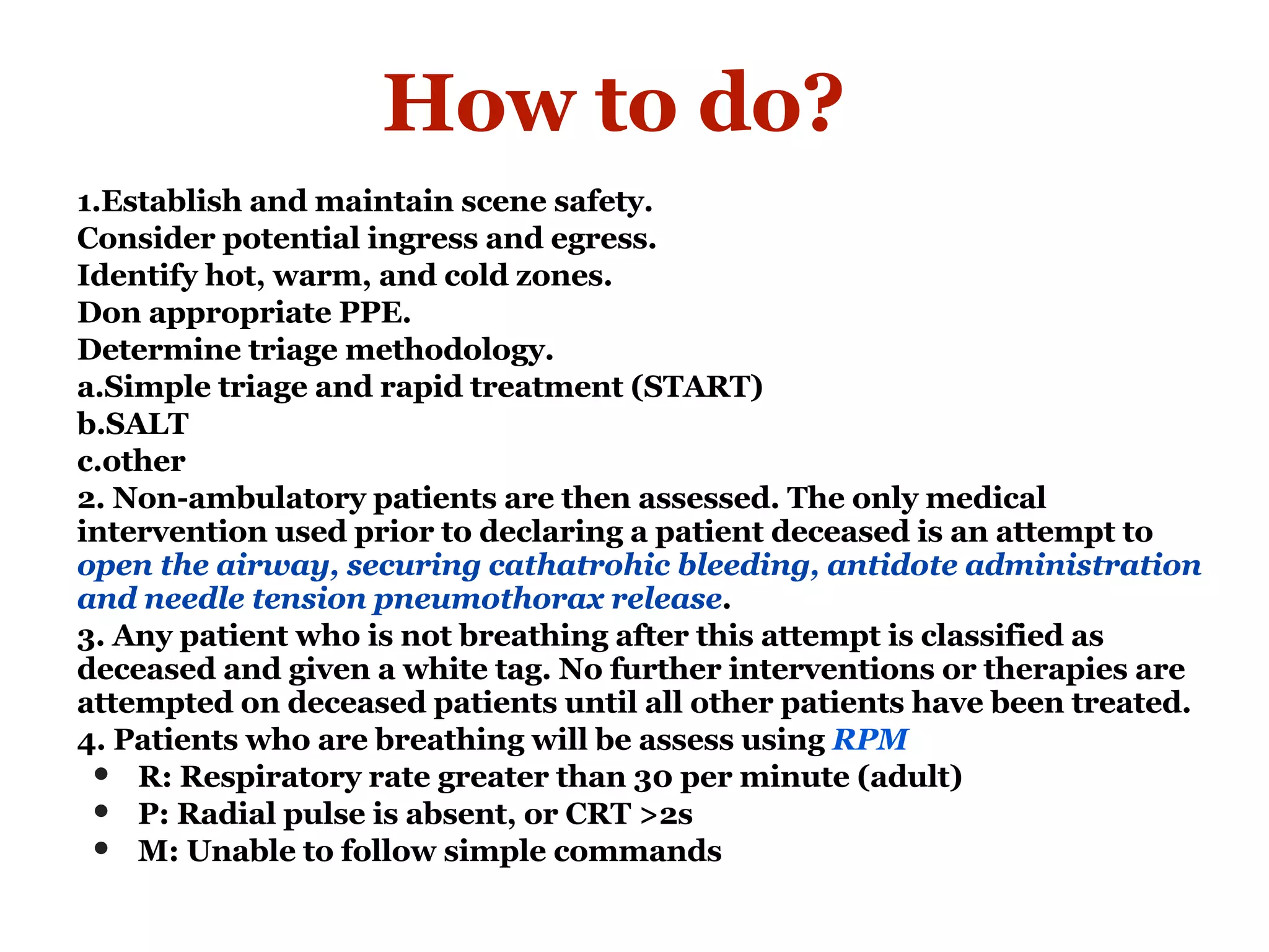 Field triage in Mass Casualty Incidence | PDF
