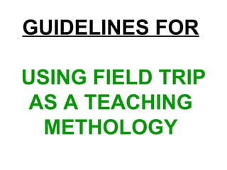 Field Trip | PPT
