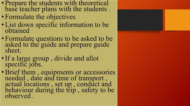 Field trip | PPTX | Travel Preparation and Advice | Travel