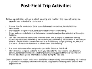 Field trip, 21 9 | PPTX