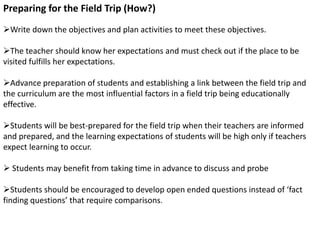 Field trip, 21 9 | PPTX