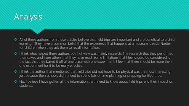 The Educational Value of Field Trips | PPT