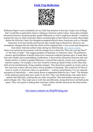 Field Trip Essay | PDF | Online Education | Education