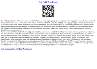 Field Trip Reflection | PDF