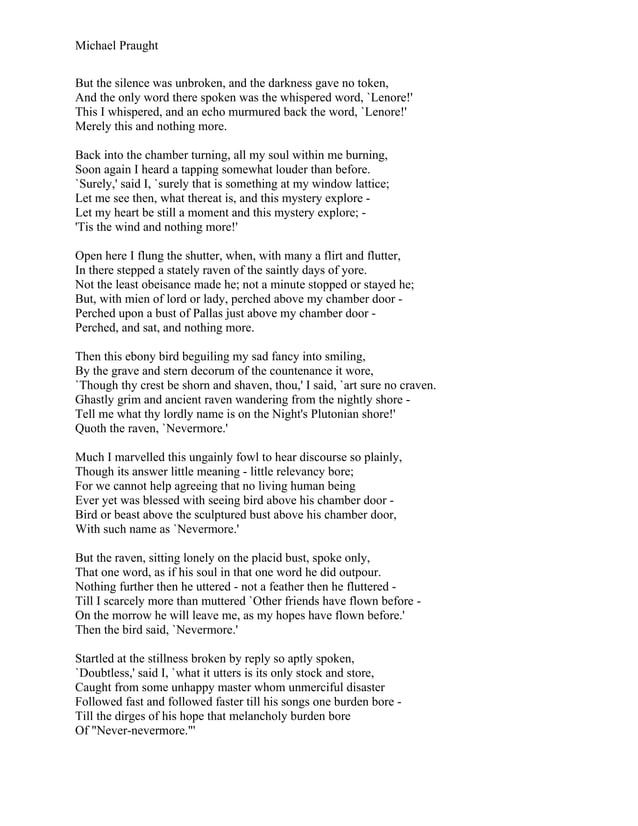 Poe Presentation Lesson Plan | PDF