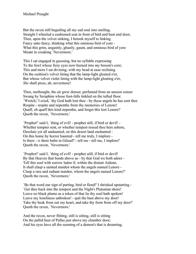 Poe Presentation Lesson Plan | DOC