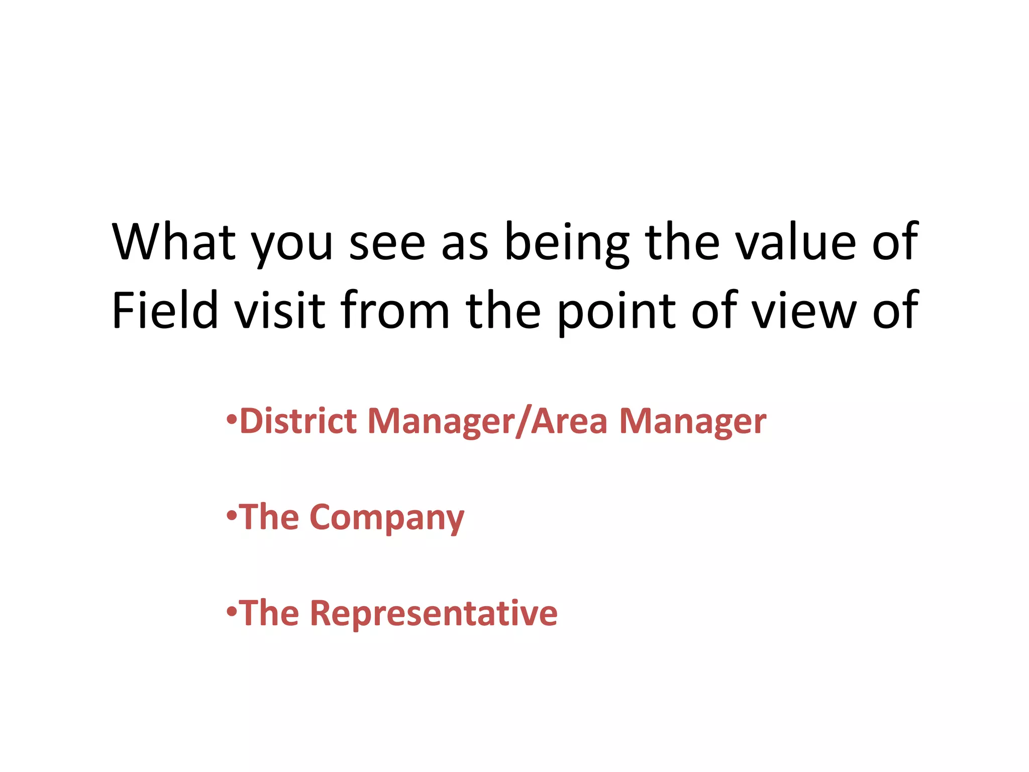 Field Visit Management | PPTX