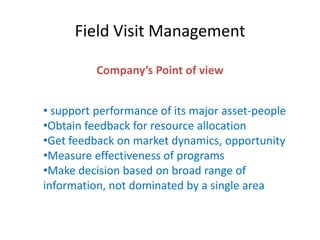 Field Visit Management | PPTX