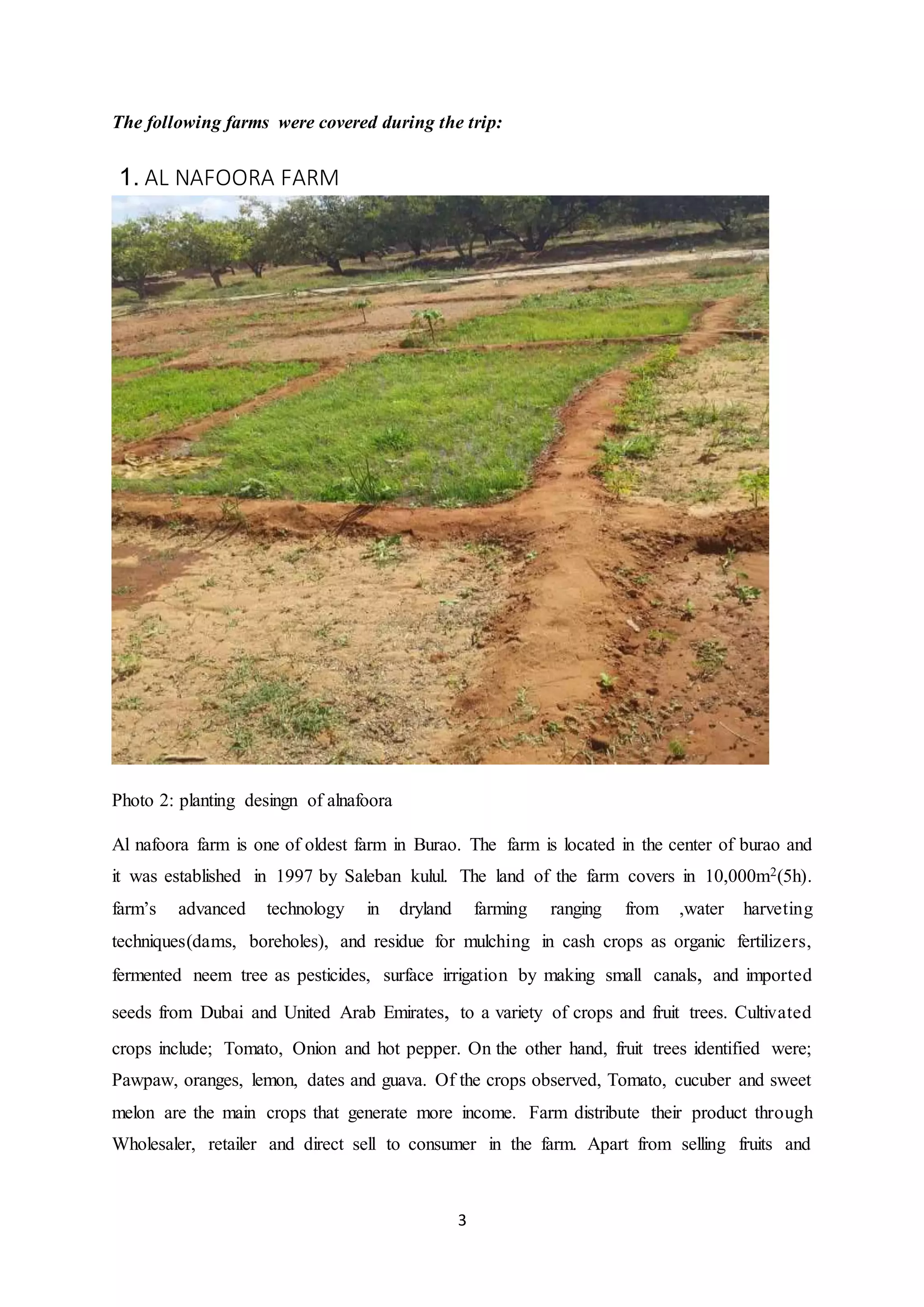 agriculture Field visit report | DOCX