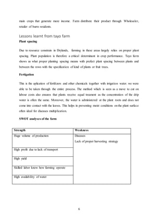 agriculture Field visit report | DOCX