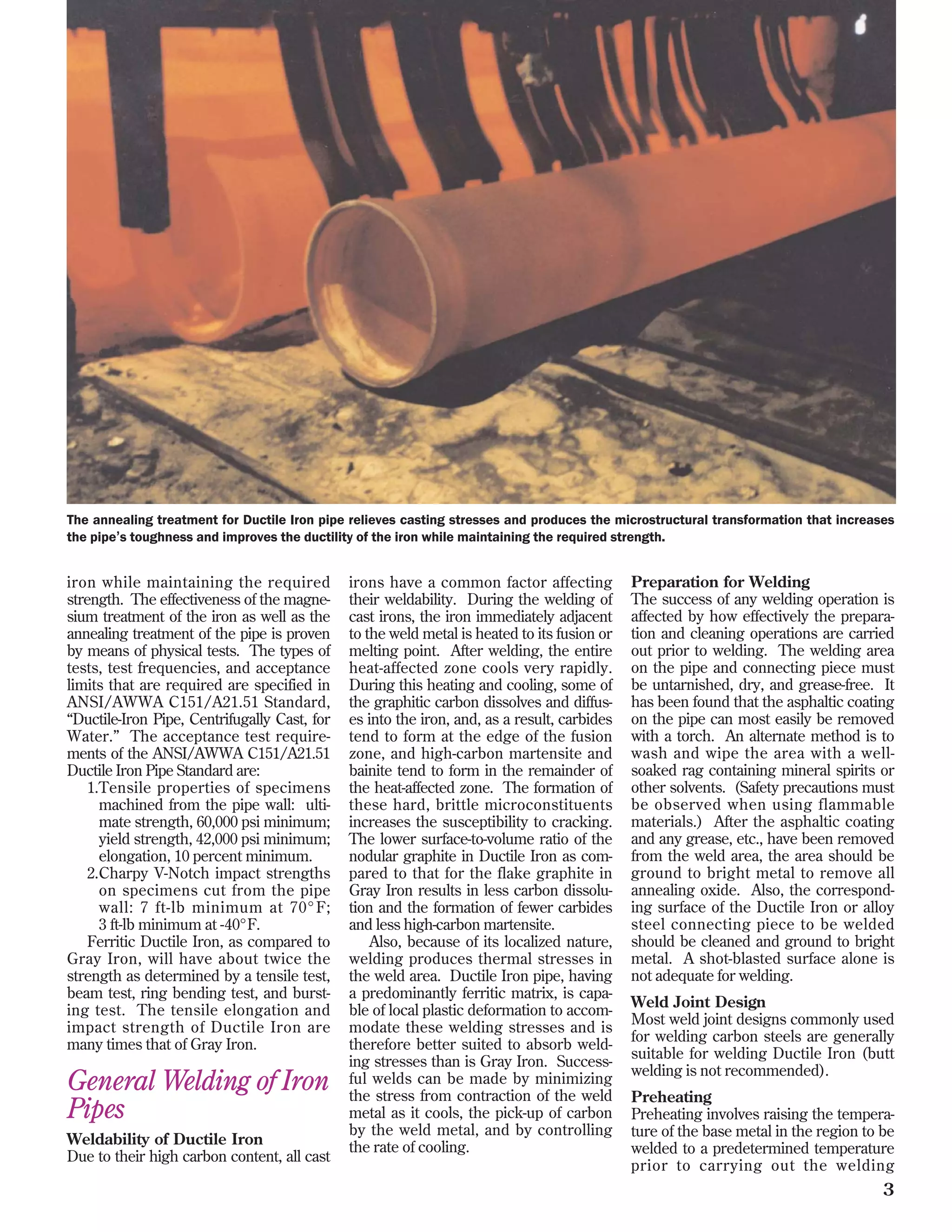 Field welding and cutting ductile iron pipe | PDF