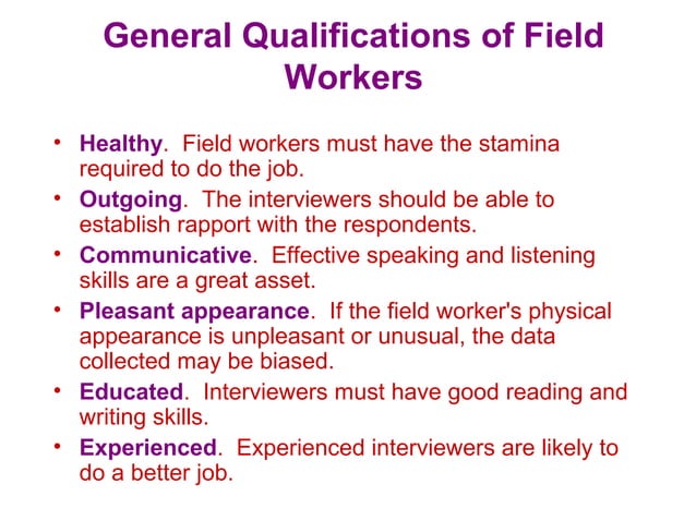 Fieldwork/ Data collection process | PPT | Resume Writing and Advice ...