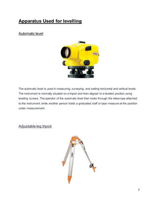 Site survey Fieldwork1 (levelling) | DOCX | Physics | Science