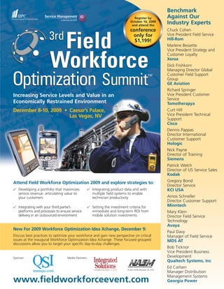 3rd Field Workforce Optimization Summit | PDF
