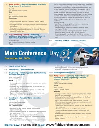3rd Field Workforce Optimization Summit | PDF
