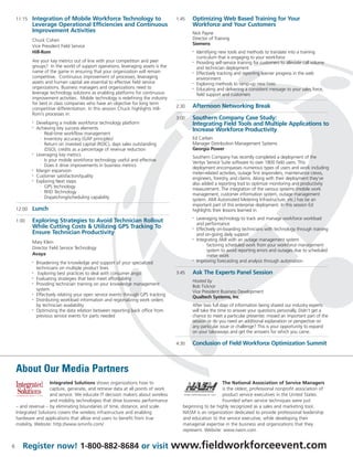 3rd Field Workforce Optimization Summit | PDF