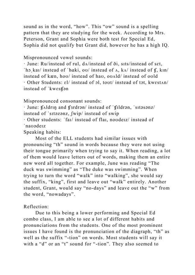 Fieldwork Journal Week 2 Introduction To begin, Mrs. .docx