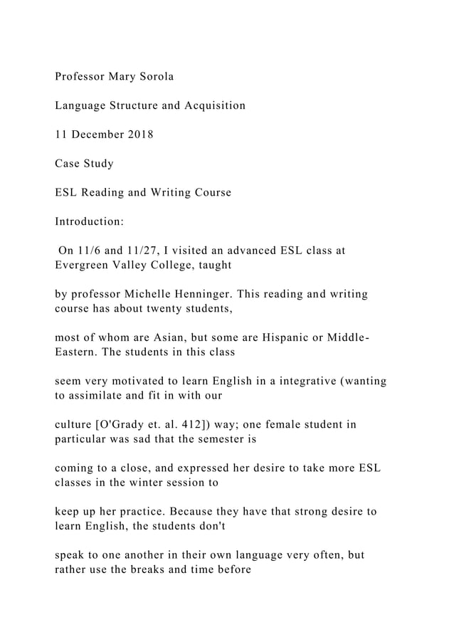 Fieldwork Journal Week 2 Introduction To begin, Mrs. .docx