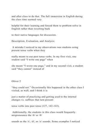 Fieldwork Journal Week 2 Introduction To begin, Mrs. .docx