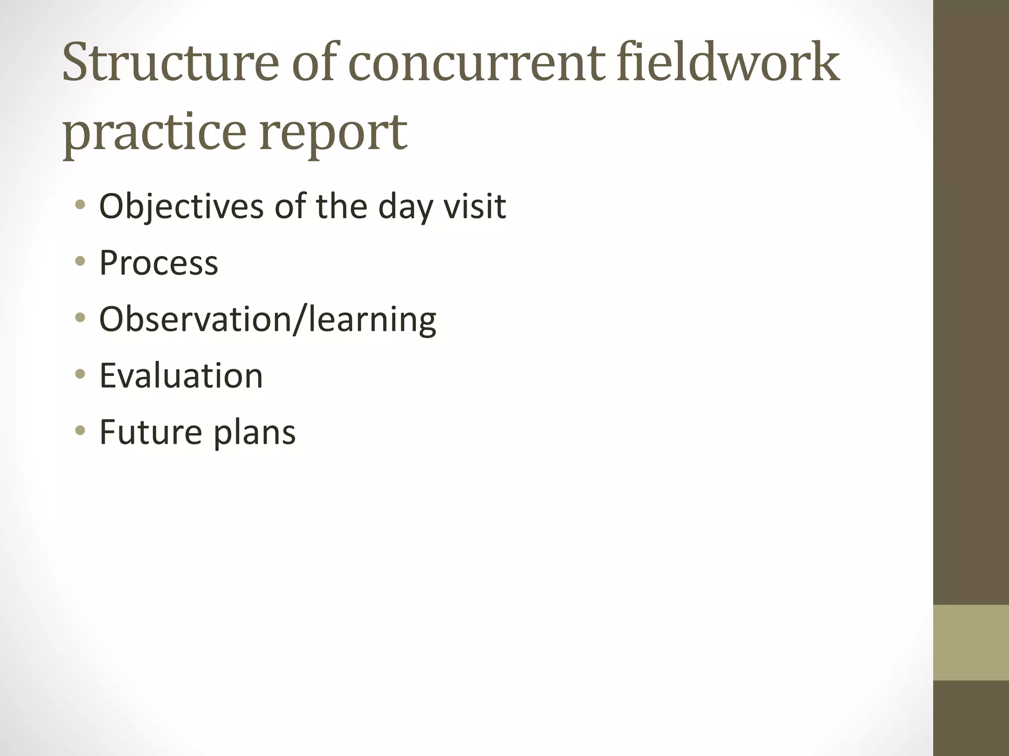 Field work practice in social work | PPTX