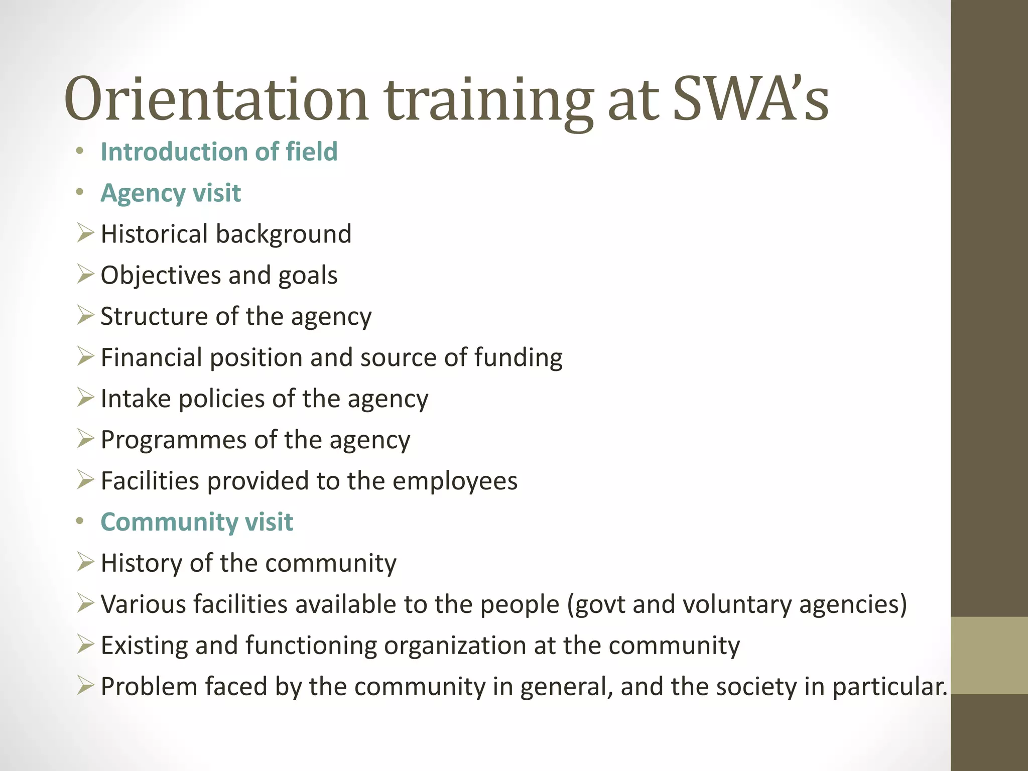 Field work practice in social work | PPTX