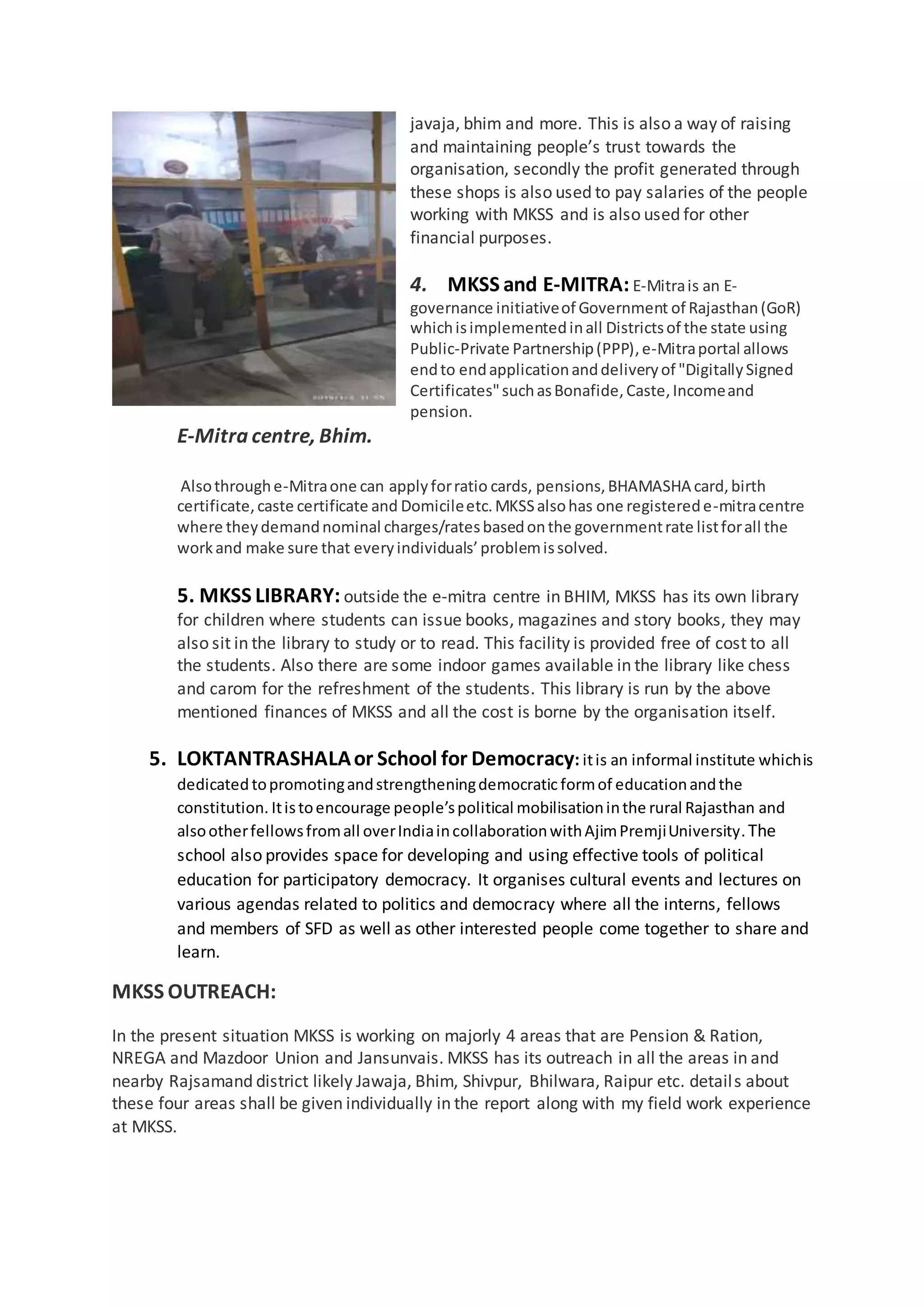 Field work report mkss | DOCX