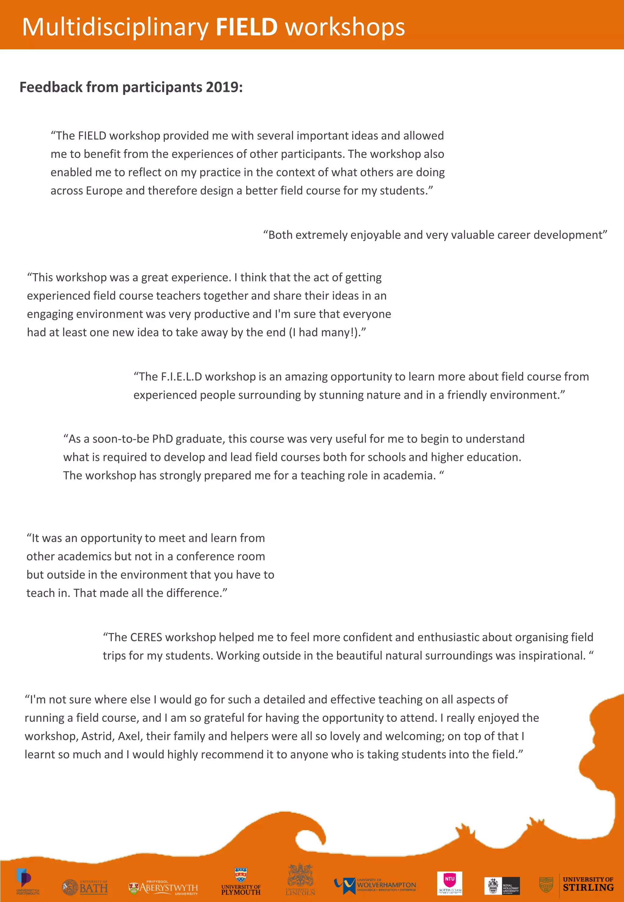 Multidisciplinary Field workshops 2019 2020 | PDF