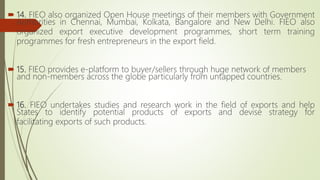 FIEO (Federation Of Indian Export Organization) | PPTX