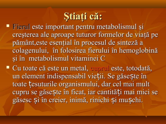 Fierul si cuprul lectie | PPT