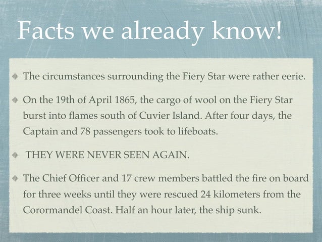 Fiery star inquiry | PPT