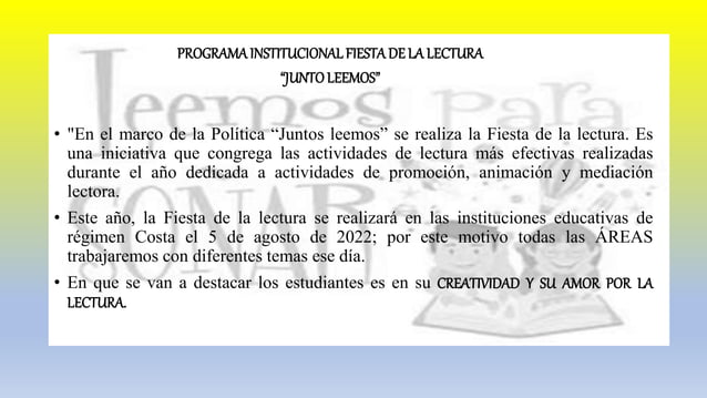 Fiesta de la Lectura semana 3 y 4.pptx