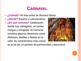 Fiestas y costumbres en países de habla hispana | PPTX