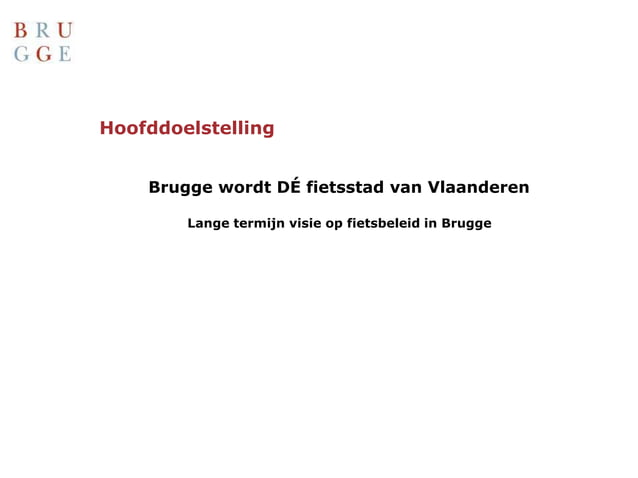 Fietsplan Brugge | PPT