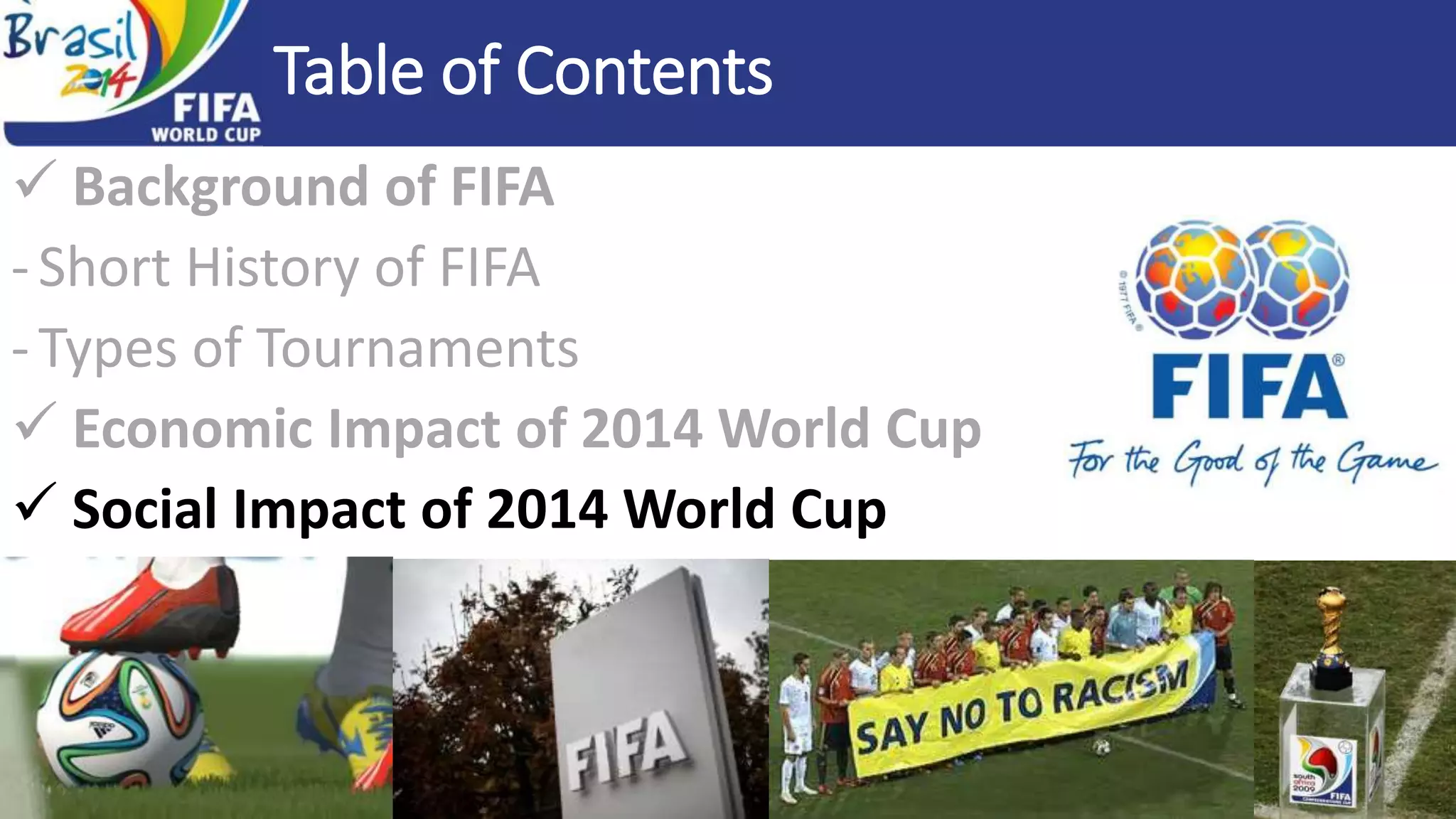 Brazil economic and social impact of world cup 2014 | PPTX