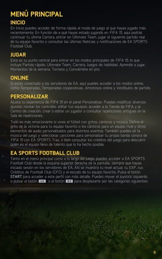 Manual de FIFA 15 PS3 ESPAÑOL | PDF