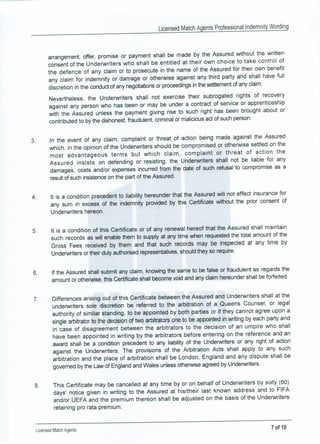 Fifa uefa match agent - wording | PDF