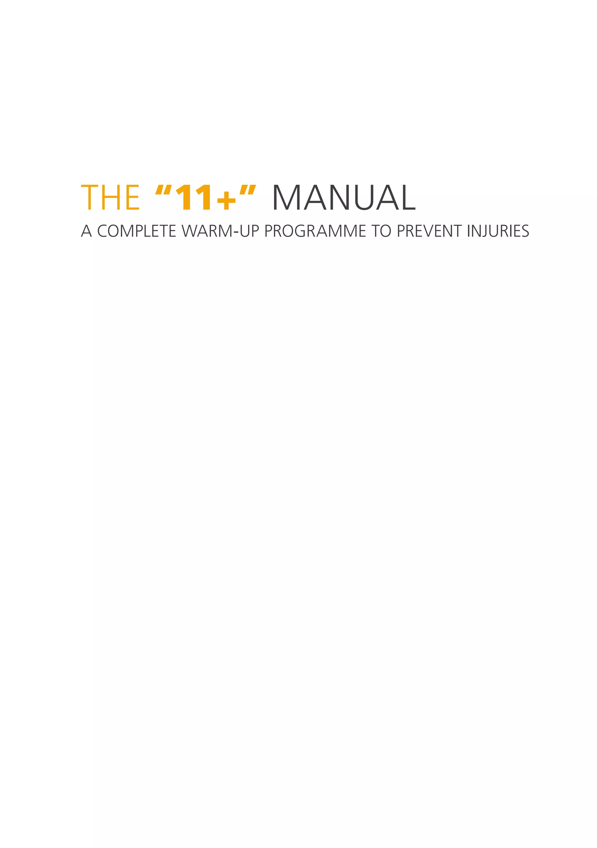 Fifa 11+: Warm-Up to Prevent Injuries | PDF