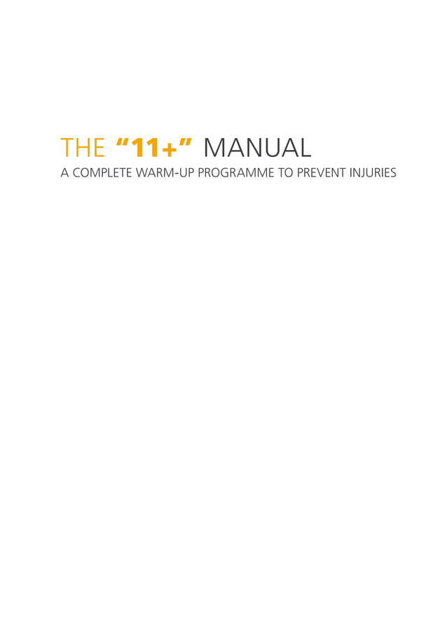 Fifa 11+: Warm-Up to Prevent Injuries | PDF