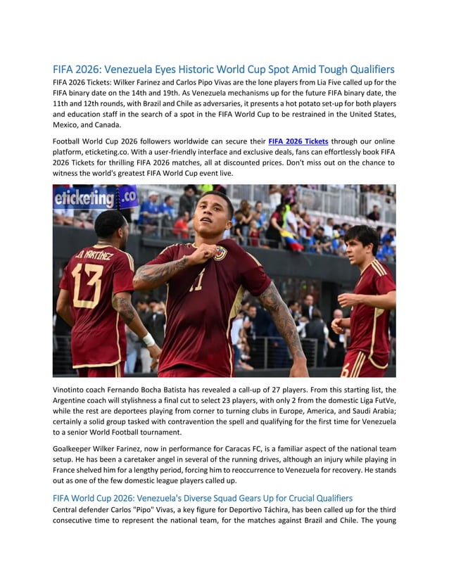 FIFA 2026 Venezuela Eyes Historic World Cup Spot Amid Tough Qualifiers.pdf